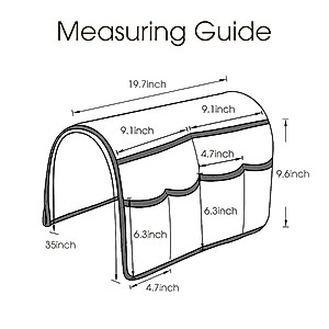 TVPFM Sofa Armrest Covers for Chairs,1 Pair Sofa Arm Covers Furniture Protector Slipcover with Pockets Washable Armchair Couch Armrest Chair Covers for Recliner-AV