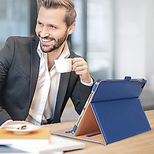 ProCase for iPad Pro 9.7 Case 2016 (Old Model), PU Leather Stand Folio Cover for iPad Pro 9.7 Inch (A1673/A1674/A1675) with 3 Viewing Angles & Pencil Holder & Document Card Pocket -Navy
