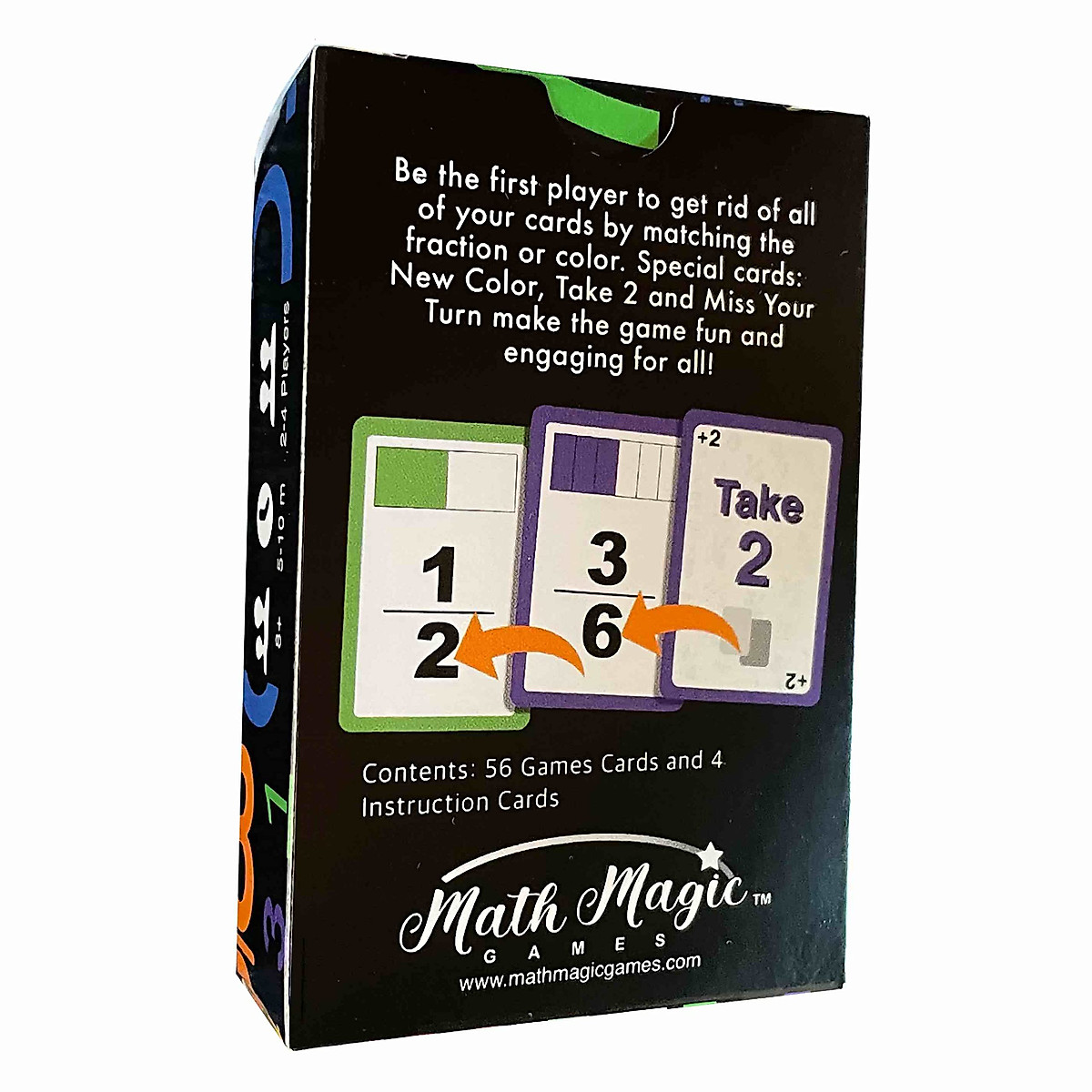 Fractions Wild - Match Fraction Number or Color to be The First to get rid of All Your Cards! Easy to Learn, Fun to pla Math Game for 3rd, 4th, 5th and 6th Grades.