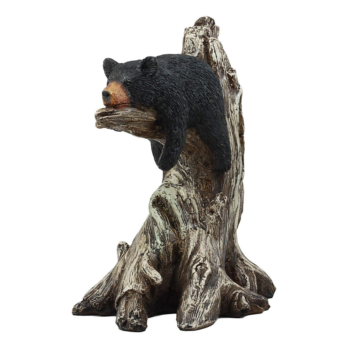 Ebros Lazy Days of Summer Black Bear Sleeping On Tree Branch Statue Wildlife Forest Rustic Cabin Decor Bear Figurine