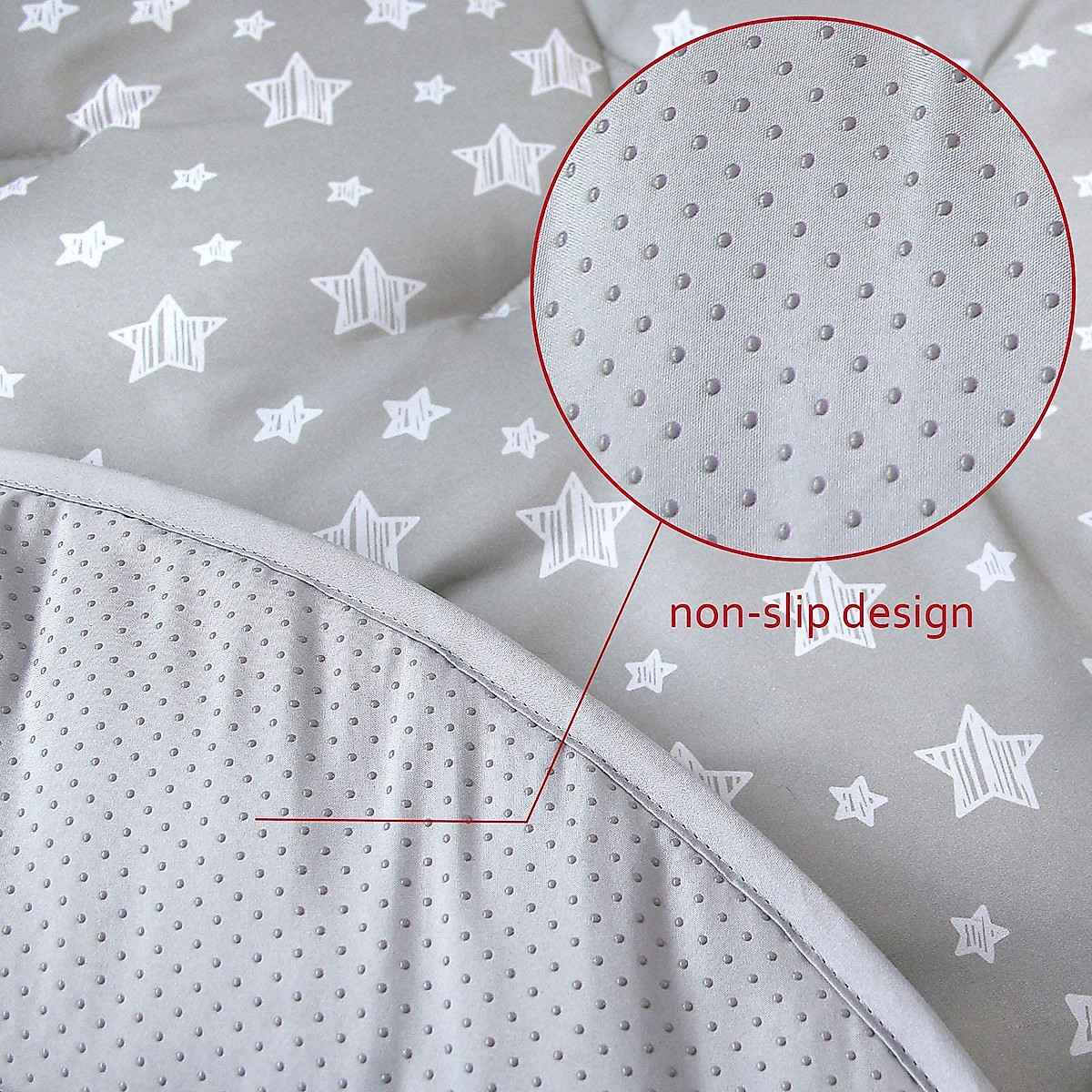 Teepee Play Tent Mat, Square Padded Mat for Playtent, Anti Slip Baby Quilted Activity Mat for Boys and Girls, Toddlers and Kids Playtime