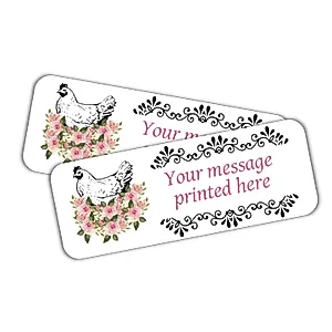 60 Personalized chicken egg carton labels, Thank you stickers, tags