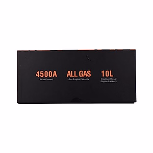 ASPERX AX4500 Jump Starter, 4500A Peak Car Jump Starter for Up to All Gas and 10.0L Diesel Engines, 12V Battery Starter with 4 Inch LCD Display, Lithium Battery Booster with Built-in LED Light