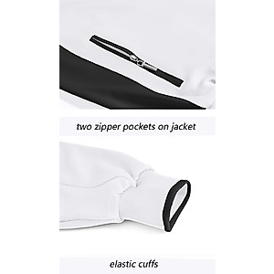 YSENTO Men's Tracksuits Set Outfits 2 Piece Jogging Suits Warm Up Running Track Sets Sweatsuits White M