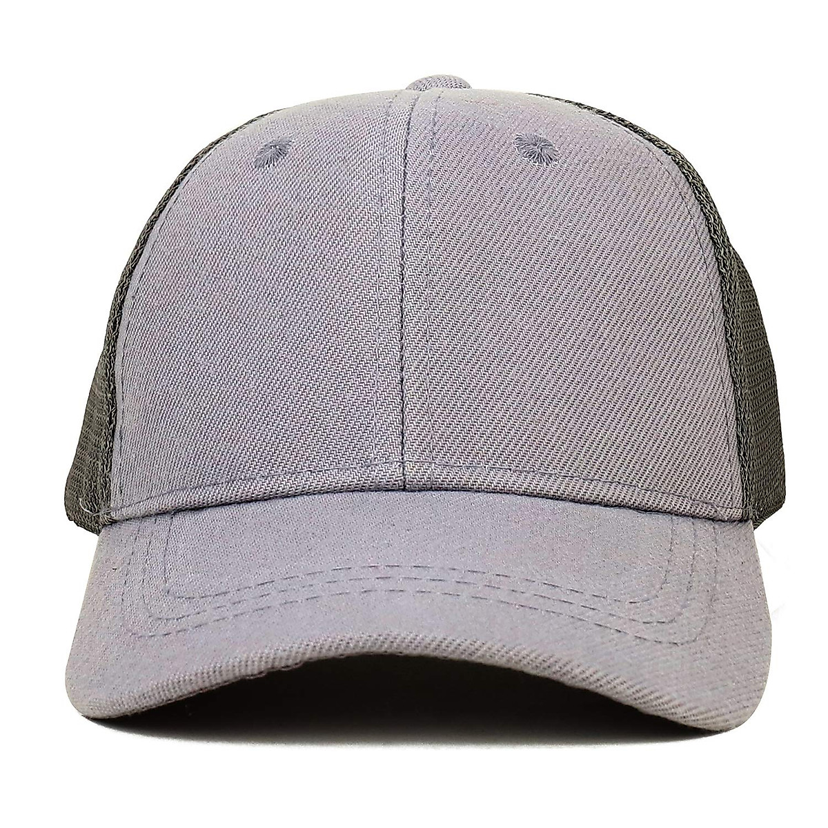 Trendy Apparel Shop Infant Size Structured Adjustable Trucker Mesh Baseball Cap - Light Grey