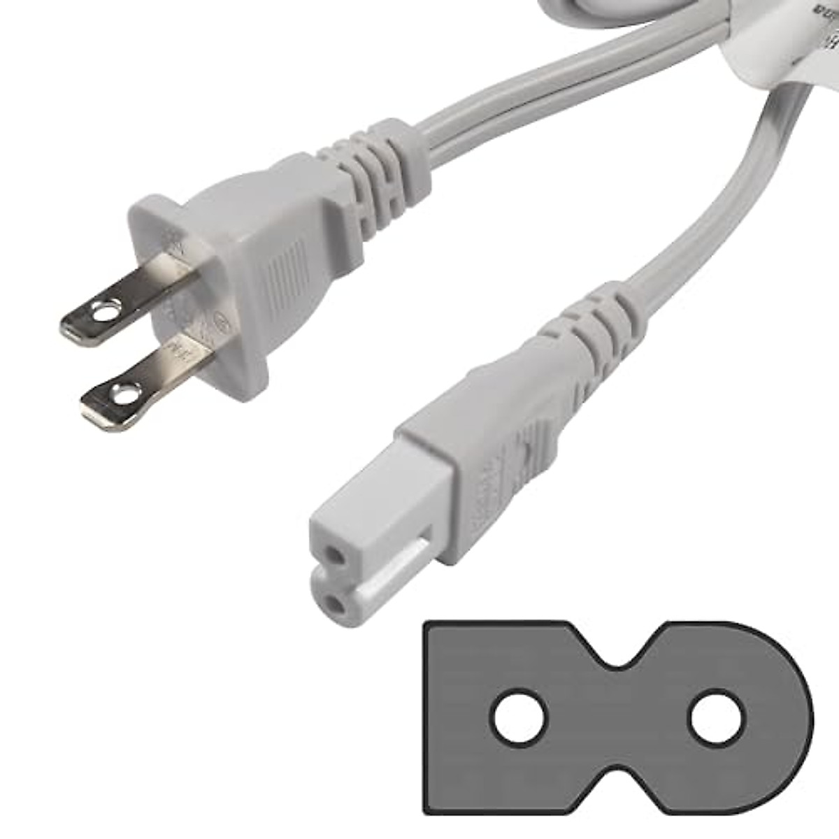 HQRP AC Power Cord Compatible with Bose Wave Radio III Mains Cable, White