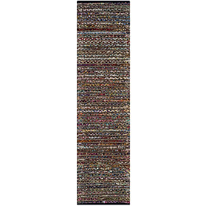 SAFAVIEH Cape Cod Collection Runner Rug - 2'3" x 12', Multi, Handmade Flat Weave Braided Cotton & Jute, Ideal for High Traffic Areas in Living Room, Bedroom (CAP360A)