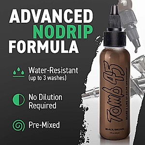 Tomb 45 NODRIP Enhancement Color | Hair Enhancer For Beard & Lineup | Water Resistant Hairline Filler Spray | Barber Beard Liner For Thicker & Fuller Hairstyling | Men’s Grooming Products
