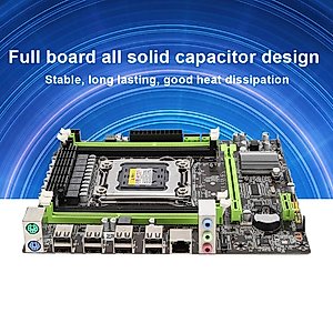 Hopcd Desktop Computer Motherboard, LGA 2011 Motherboard Support 1066/1333/1600 / 1866MHz DDR3+ RTL8111H Gigabit Network Card / SATA3.0+PCI-E /6-Channel Audio Chip