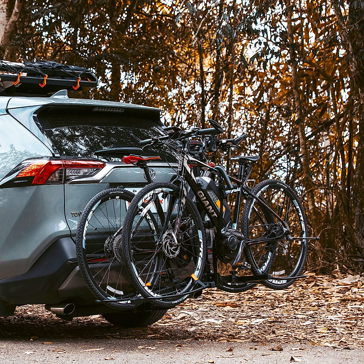 HYPERAX Special Combo - Volt eco with E-Bike Adapter - Platform Bike Rack for Car, SUV, Trucks, Sedan - for 2" Hitch Fits Up to 2 X 60 lbs Bike with Up to 5" Fat Tires - NO RV USE!