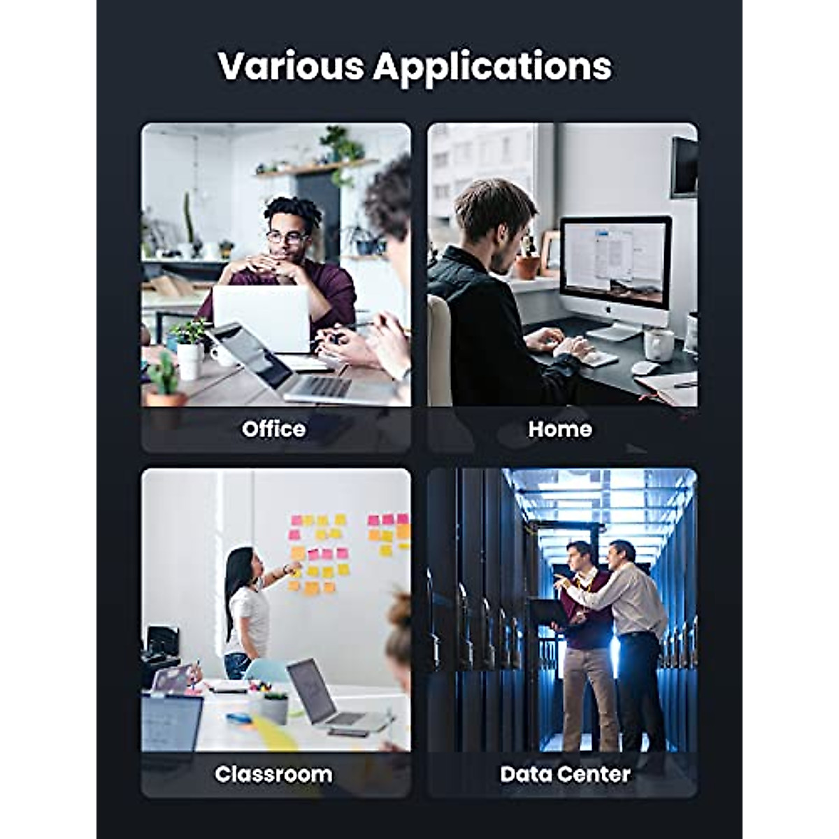 UGREEN Ethernet Extender Cable 6FT, Cat 8 Extension Network Cable 40Gbps 2000MHz RJ45 Network Patch Cord Double Shielding Male to Female Connector Compatible for Router PC Laptop Modem 6FT