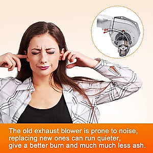 Hipoilk Replacement 80473 Exhaust Blower for US Stove & USCC 5520, King Ashley 5500 5500M 5500XL 5500XLT 5502M 5510 Pellet Stoves, American Harvest 6037 6039 6039hf 6039i 6041 6041i Pellet Stoves