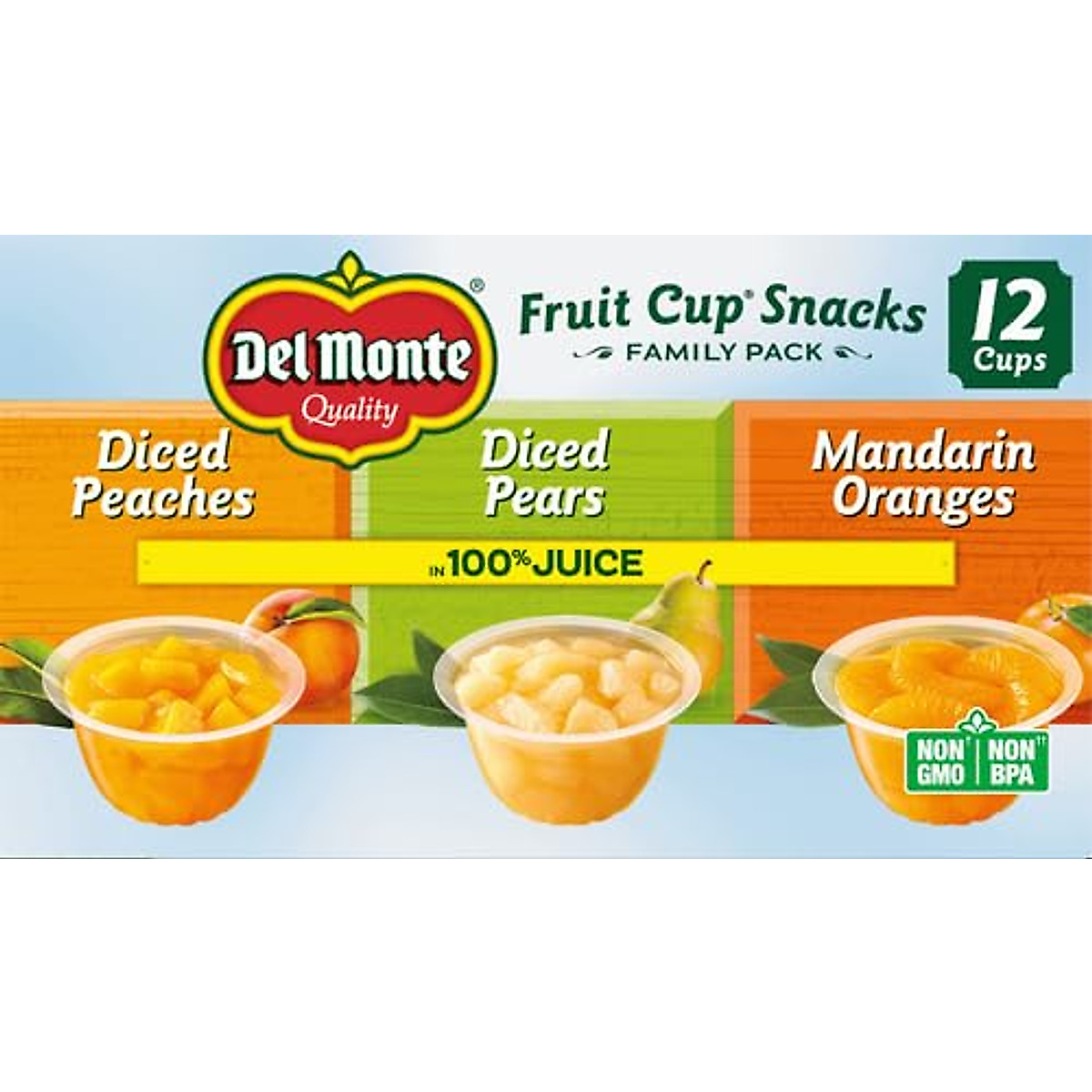Del Monte Fruit Cup Snacks In Juice, 4 Oz, 12 Ct