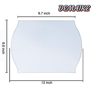 DEMAIKE Contemporary Wave Pattern Full-Length Body Mirror - Set of 5pcs, 9.7x8.6 inches, Self-Adhesive Irregular Wall Mirrors for Door, Living Room, Bedroom,