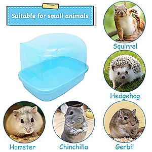 Hamiledyi Dwarf Chinchilla Sand Bath House,Syrian Hamster Sauna Room Plastic Small Animals Dust Bathroom Toilet for Hamster Gerbil Hedgehog Squirrel Totoro