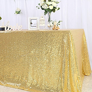 GFCC Glitter Gold Sequin Tablecloth 60x126 Party Wedding Halloween Christmas Baby Shower Table Cover