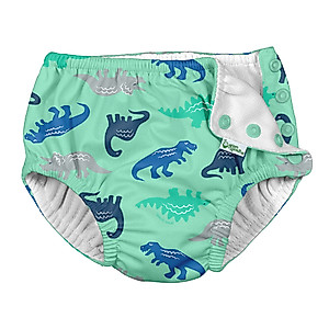i Play Boys Reusable Absorbent Baby Swim Diapers Seafoam Simple Dino 12 Months