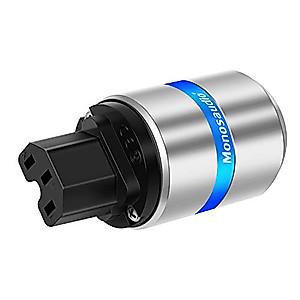 Monosaudio AC Power Plug Connector Rhodium Plated Pure Copper 10A/250V 15A/125V Audio Grade Power Connector,IEC320 C13 Adapter HiFi DIY