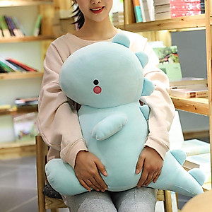 voyageboat Dinosaur Stuffed Animals, Dinosaur Plush Hugging Pillow Toys Gifts for Birthday, Valentine, Christmas (Blue, 23.6")