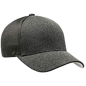 Flexfit unisex adult Flexfit Melange Unipanel Trucker Cap, Dark Grey, Large-X-Large US