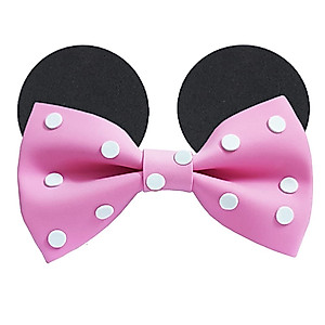 Mouse Cake Topper Bow and Ears for Birthday (New pink)