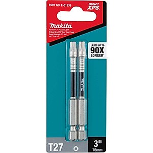 Makita E-01236 Impact XPS™ T27 Torx 3" Power Bit, 2/pk