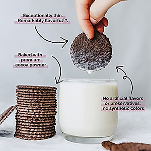 Dewey's Bakery Brownie Crisp Cookie Thins | No Artificial Flavors, Synthetic Colors or Preservatives | Baked in Small Batches | 9oz (Pack of 1)