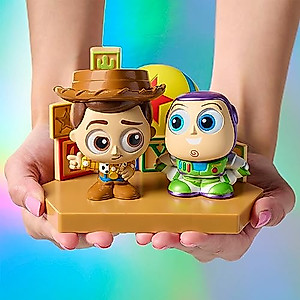 DOORABLES Disney New Grand Entrance 3-inch Collectible Figures Buzz Lightyear and Woody, Officially Licensed Kids Toys for Ages 5 Up, Amazon Exclusive