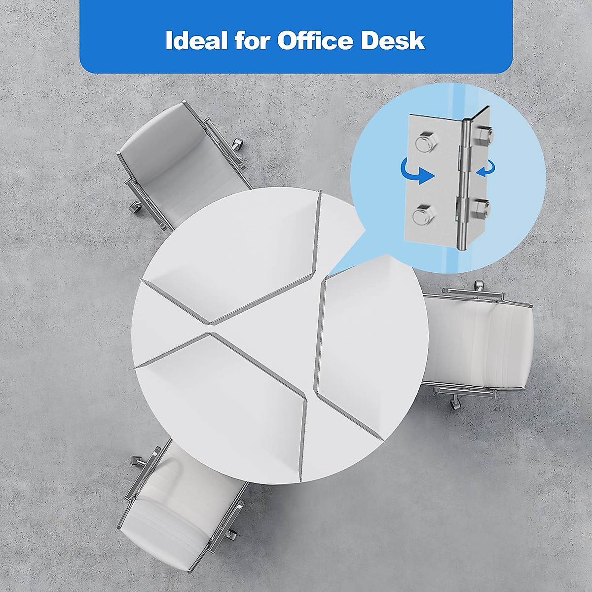 Desk Shields for Classroom - Clear Acrylic Plexiglass Barrier for Counter, Trifold Sneeze Guard for Desk, Restaurant, Table, Classroom, Teacher, Student