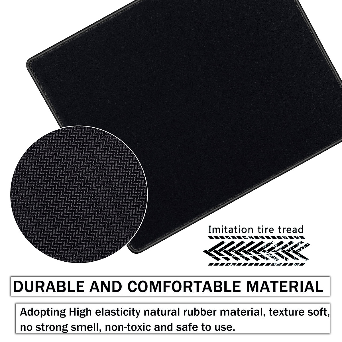 SaiTech IT 10 Pack 2mm Mouse Pad with Stitched Edges Non-Slip Rubber Base, Premium-Textured and Waterproof Mousepads Bulk, Mouse Pad for Computers, Laptop, Office & Home, 8.66 x 7.1 inch