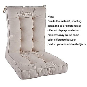 Big Hippo Rocking Chair Cushions Set, Rocking Chair Pads with Ties Soft Thicken Seat Pads Cushion Pillow for Indoor, Office, Home, Rocking Chairs (Beige)