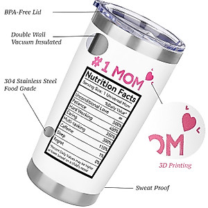 DOMICARE 20oz Tumbler with Lid Stainless Steel Tumblers Bulk, Double Wall Vacuum Insulated Coffee Travel Mug Powder Coated Tumbler (White/3D, 1)