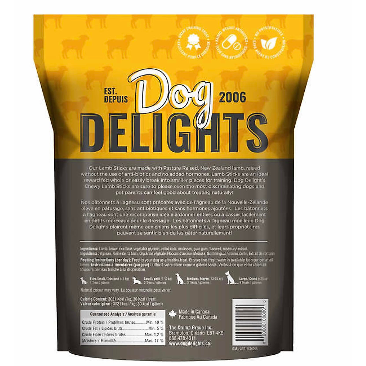 Dog Delights Chewy Lamb Stick Dog Treats, 35 Ounce