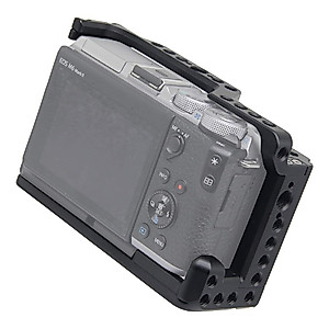 Easy Hood Camera Cage for Canon EOS M6 Mark II Mirrorless Digital Camera, Vlogging Video Shooting Filmmaking Rig Stabilizer with Cold Shoe 1/4" Thread Holes & 3/8" Locating Hole