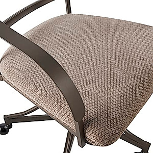 Powell 5-Pc Hamilton Swivel Dining Set, Medium Cherry