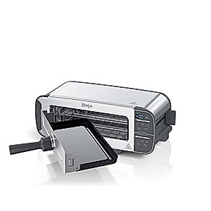 Ninja ST100 Foodi 2-in-1 Flip Toaster, 2-Slice Capacity, Compact Toaster Oven, Snack Maker, 1500 Watts, Stainless Steel