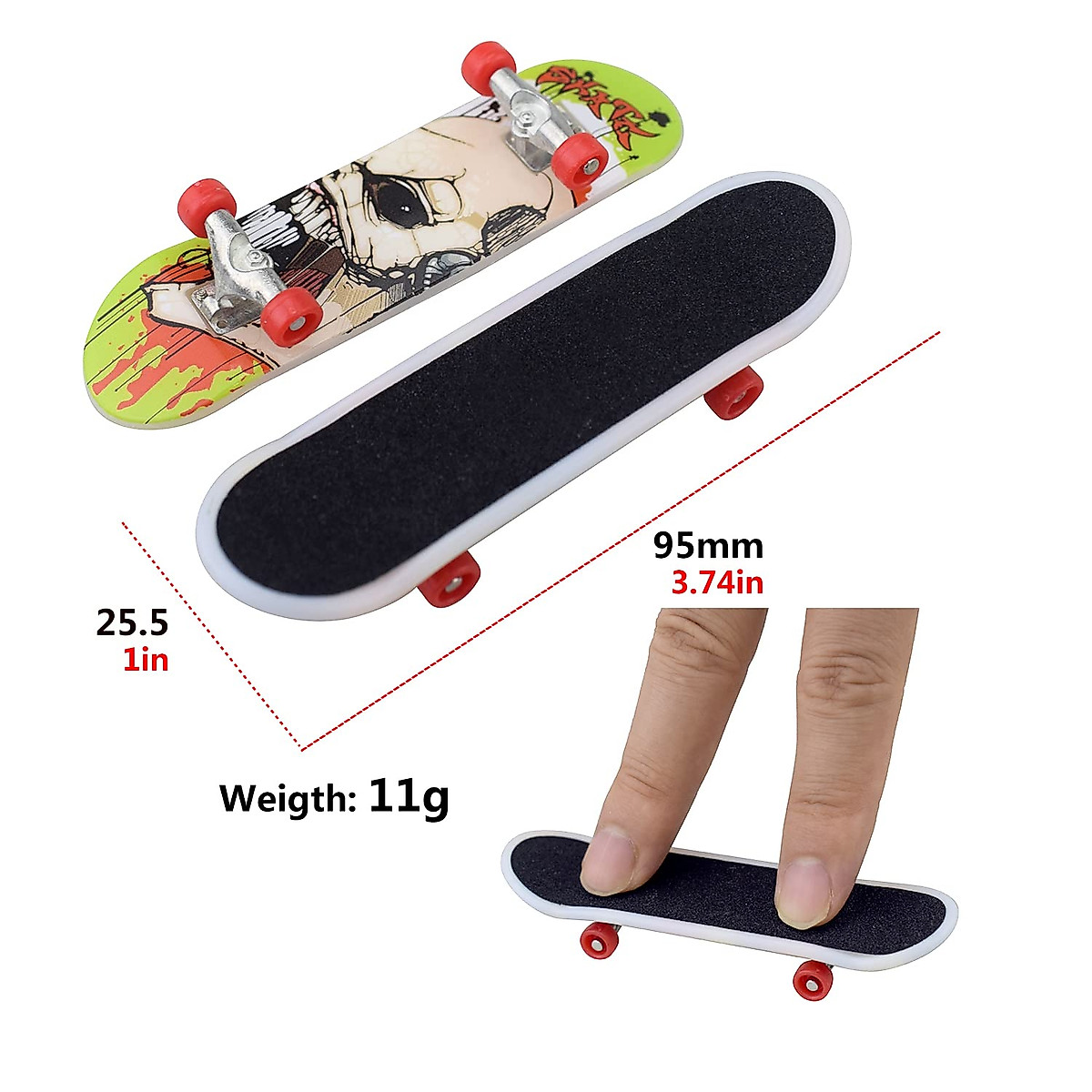 MOONZON 12PCS Finger Toy Skateboards,Finger Scooter,Creative Fingertip Alloy Finger Sports Toys, Intellectual Toys, Novelty Toys Gifts
