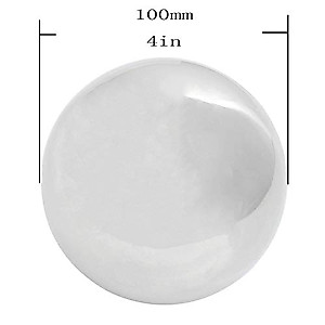 ZYAMY 4 Inch Stainless Steel Ball Sphere Mirror Hollow Ball Home Garden Decoration Supplies