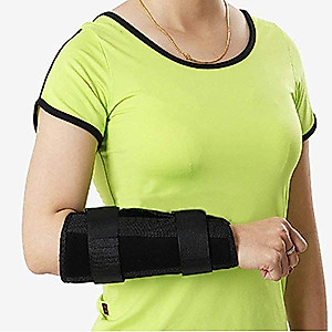 Adjustable Breathable Wrist Forearm Splint, External Fixed Support Forearm Brace Fixing Orthosis for Sprains Arthritis and Tendinitis (M)