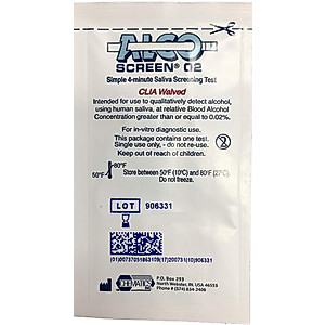 AlcoScreen Saliva Alcohol Screen Test (Pack of 12)