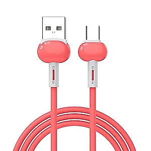 BGNTBUK Cords and Connectors 1m 3A Silicone Data Cable Mobile Phone Color Fast Charging Line Liquid Soft Plastic Flash Charging Cable S9 Charging Cable 10 Ft Fast Charge