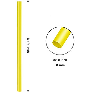 100 Count 100% Compostable Jumbo Smoothie Straws-3/10" Wide X 8 1/2" Long KTOB Biodegradable PLA Colorful Disposable Drinking Straws-Eco Friendly Plant-Based Plastic Milkshake Straws