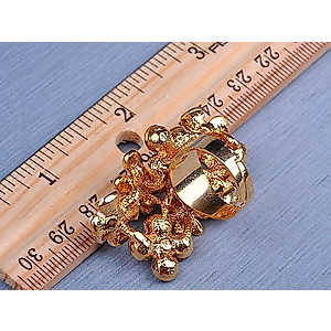 Alilang Brilliant Elegant Topaz Crystal Rhinestone Floral Flower Adjustable Ring