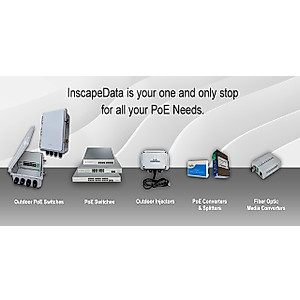 Inscape Data Managed IP68 Outdoor PoE Switch, LPS3800ATM-T1, 14-Port Gigabit, 2X Gigabit RJ45, 4X SFP Fiber Uplink, IEEE 802.3af/at, 240W,