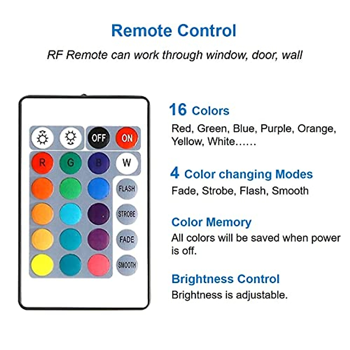 TOVEENEN LED Color Landscape Outdoor Spotlight - 120V 25W Remote Waterproof Spot Lights for Yard Garden Tree House Halloween Christmas Lighting