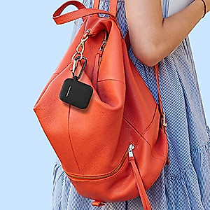 ATUAT AirPods Case Cover, Full Protective Soft Silicone Case Accessories with Keychain for Apple AirPods 1st 2nd Generation Charging Case, Front LED Visible, Black