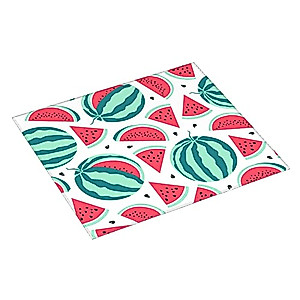Fruits Watermelon Printed Drying Mat For Kitchen Ultra Absorbent Microfiber Dishes Drainer Mats Non-Slip Silicone Quick Dry Pad - 18 X 16inch