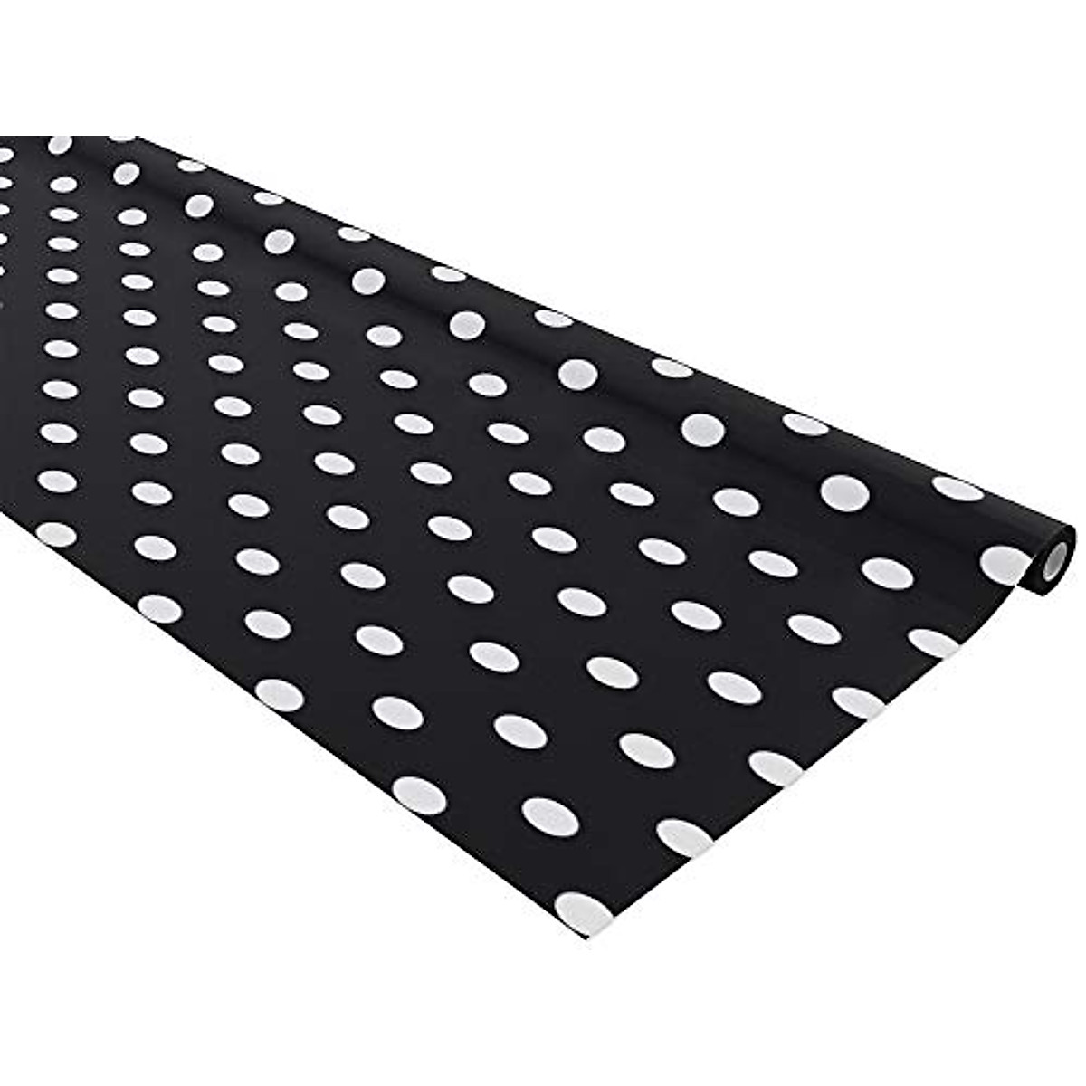 Fadeless Bulletin Board Paper, Fade-Resistant Paper for Classroom Decor, 48” x 50’, Classic Dots-Black & White, 1 Roll