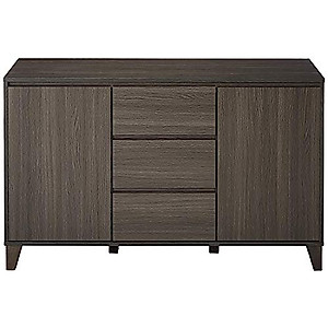 Kings Brand Furniture – Wood Buffet Server Cabinet Console Table, Oak Gray