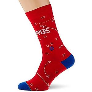 Stance Men's M545A19CLI Clippers Playbook Crew Sock, Red - Large